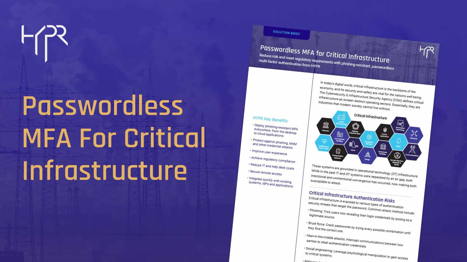 Brief: Passwordless MFA for Critical Infrastructure | HYPR
